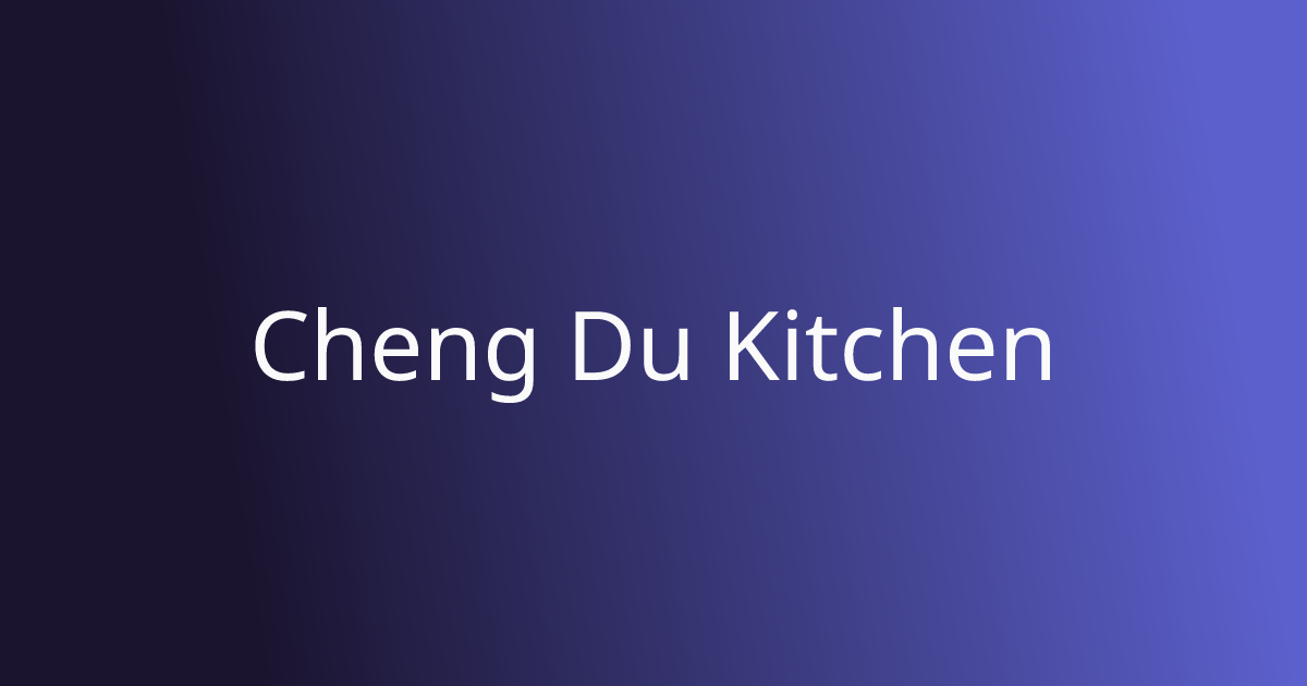 Best Chinese in Manchester, NH | Cheng Du Kitchen | Menu